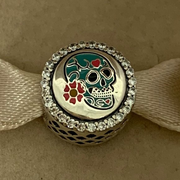 Pandora | Jewelry | Pandora Day Of The Dead Sugar Skull Charm | Poshmark